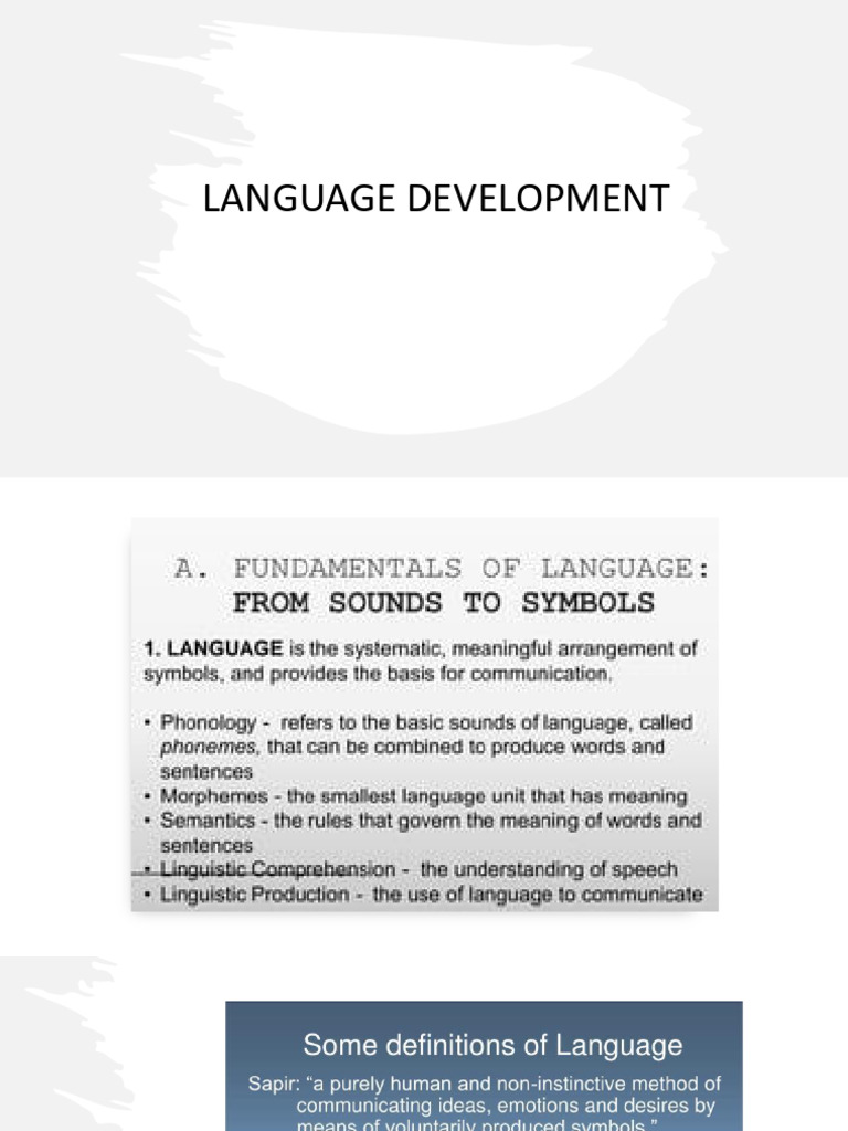 Language development | PDF | Language Development | Word
