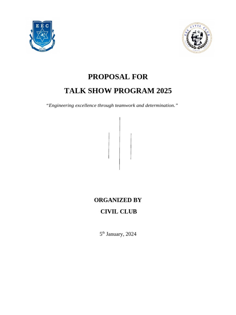 Proposal For Talkshow Program | PDF | Civil Engineering | Engineering