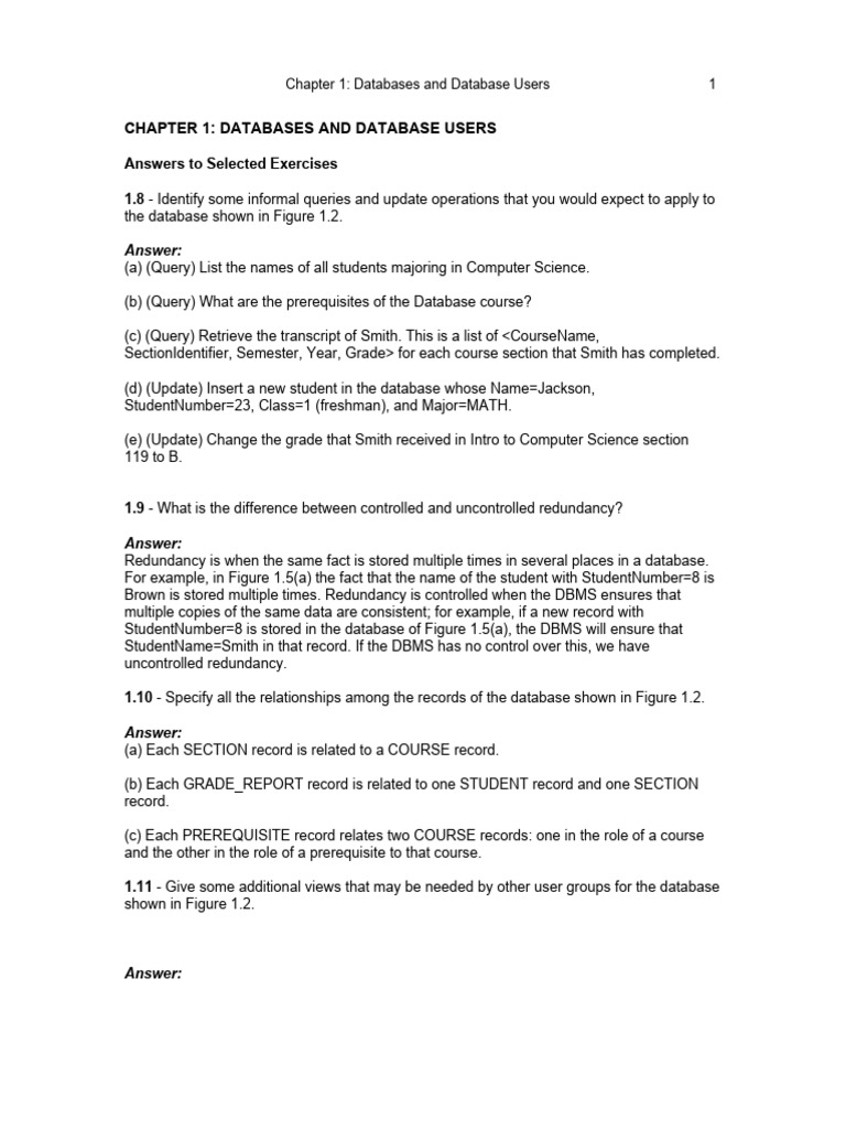 Solutions for Fundamentals of Database Systems 7th Edition by Ramez ...