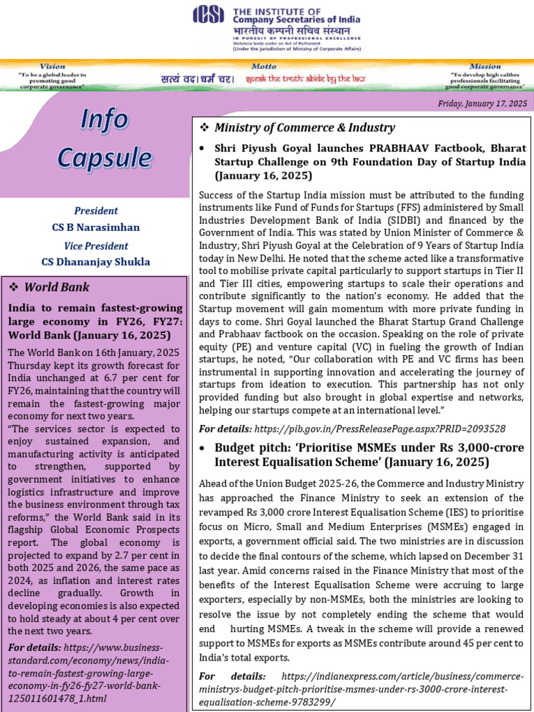 Info_Capsule_17012025 | PDF | Foreign Exchange Market | Banks