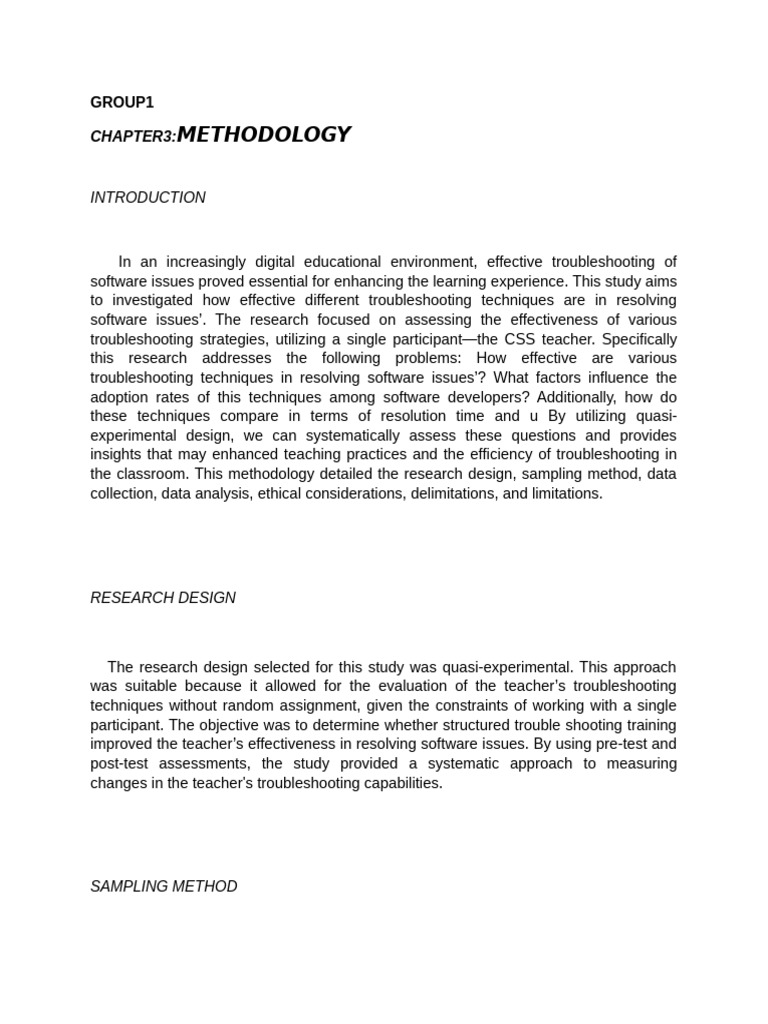 METHODOLOGY 11 | PDF | Methodology | Data
