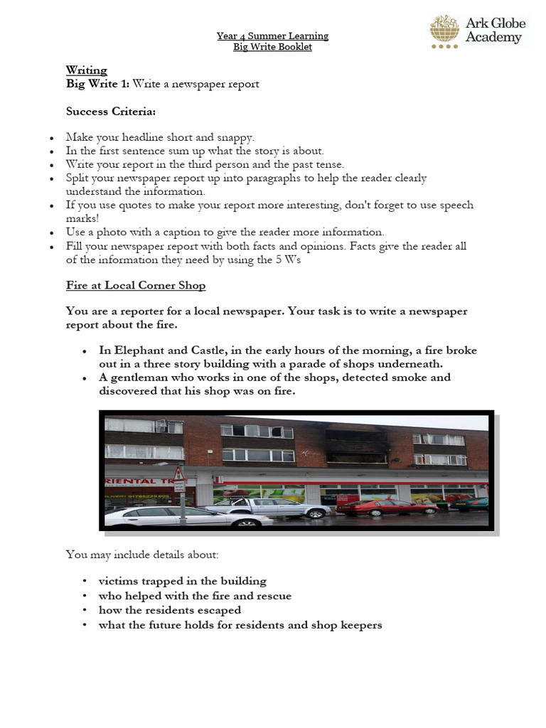 Year 4 Writing Booklet | PDF