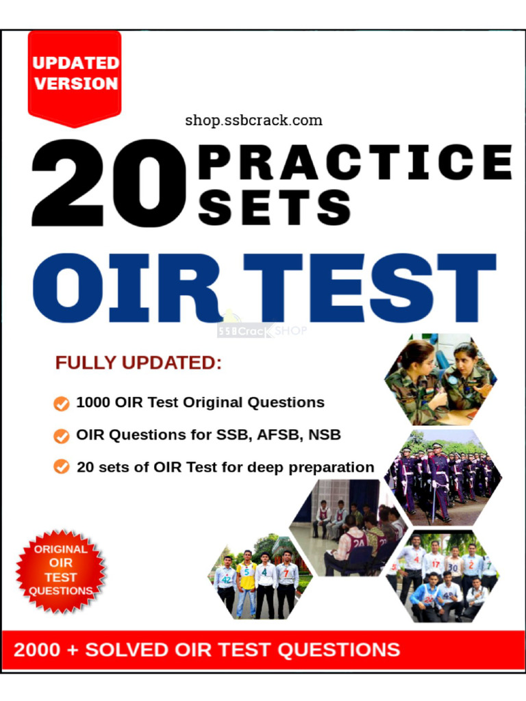 SSB Oir Practice Book | PDF