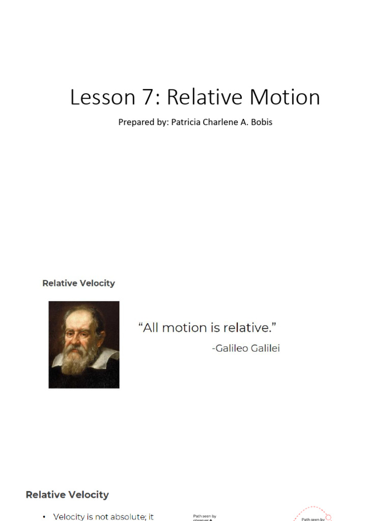 Lesson-7-Relative-Motion | PDF