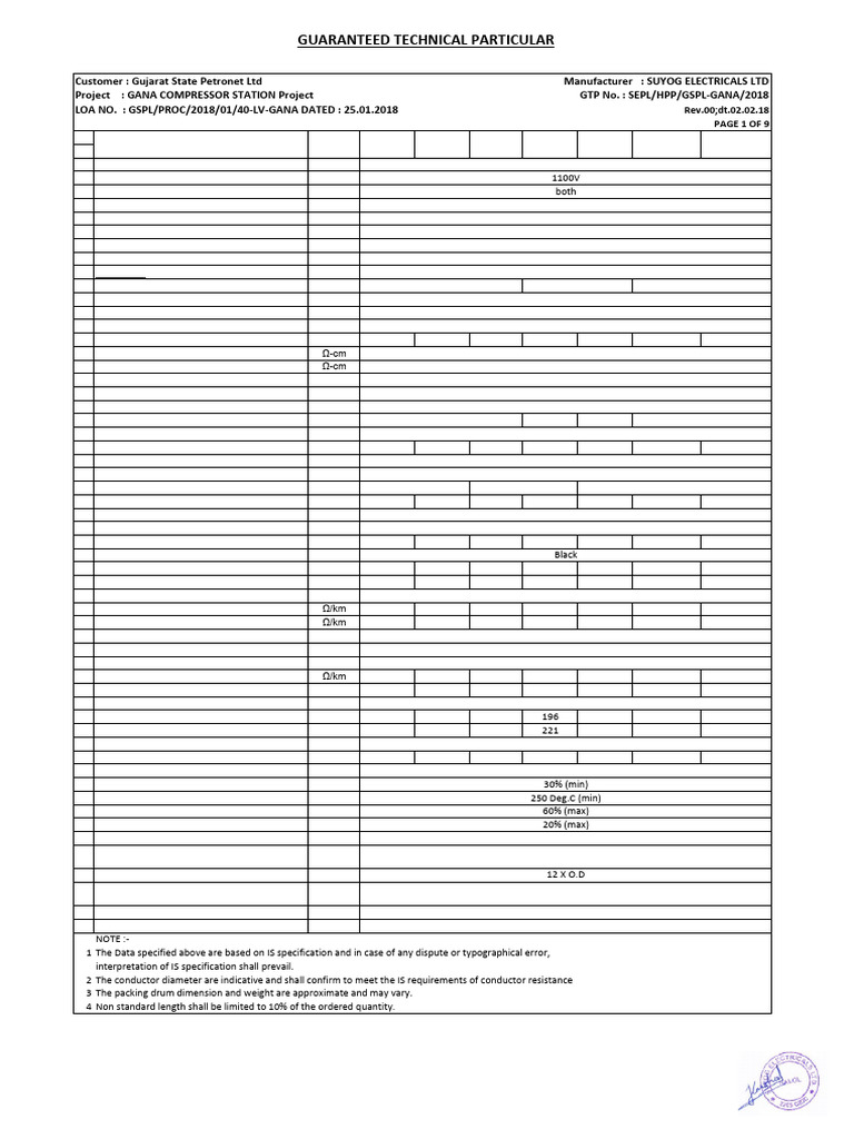 Datasheets For LT Cables | PDF | Electrical Engineering | Electricity