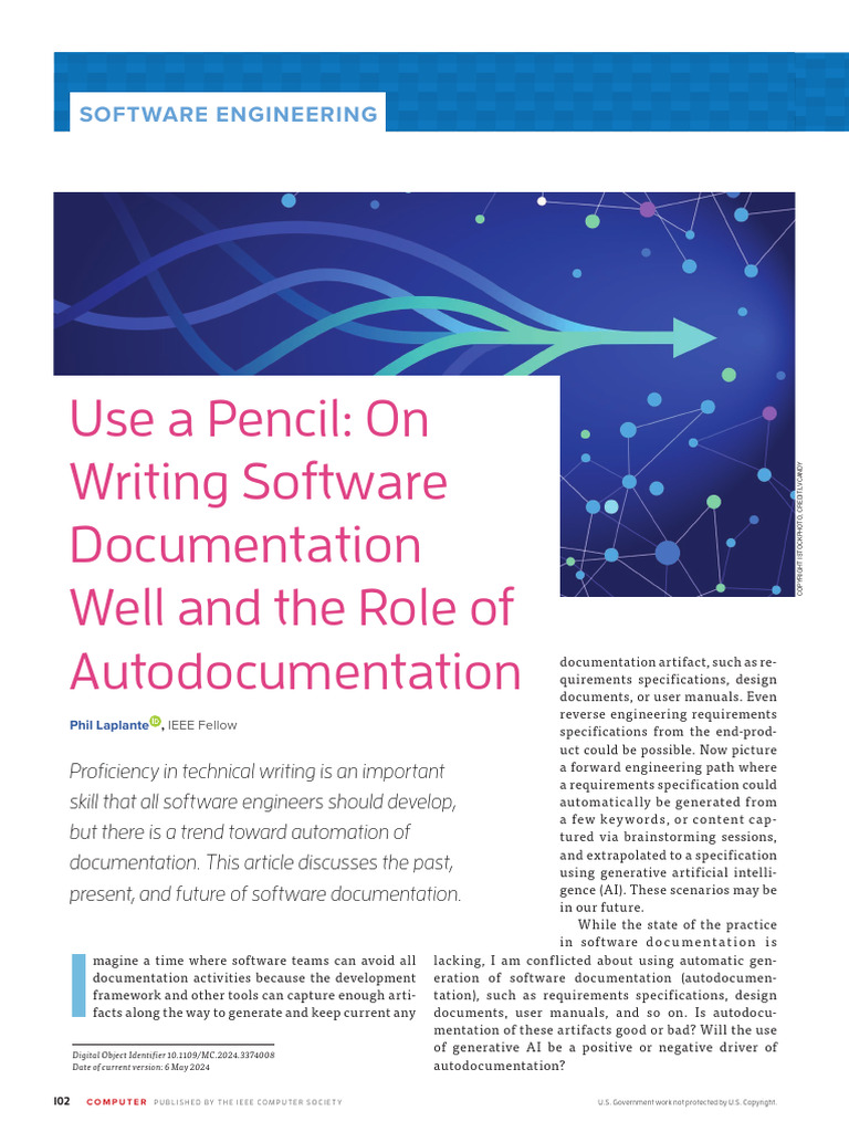 Phil Laplante-Use A Pencil - On Writing Software Documentation Well and The Role of ...