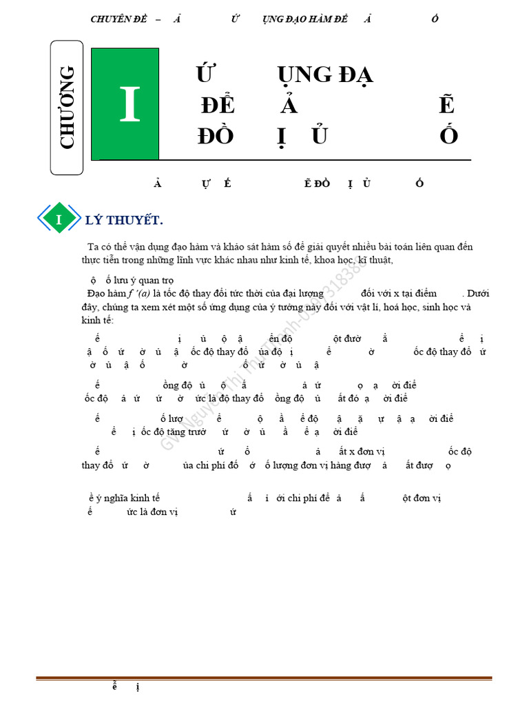 1 - UNG-DUNG-DAO-HAM-VAO-THUC-TIEN - TỰ LUẬN-HS | PDF