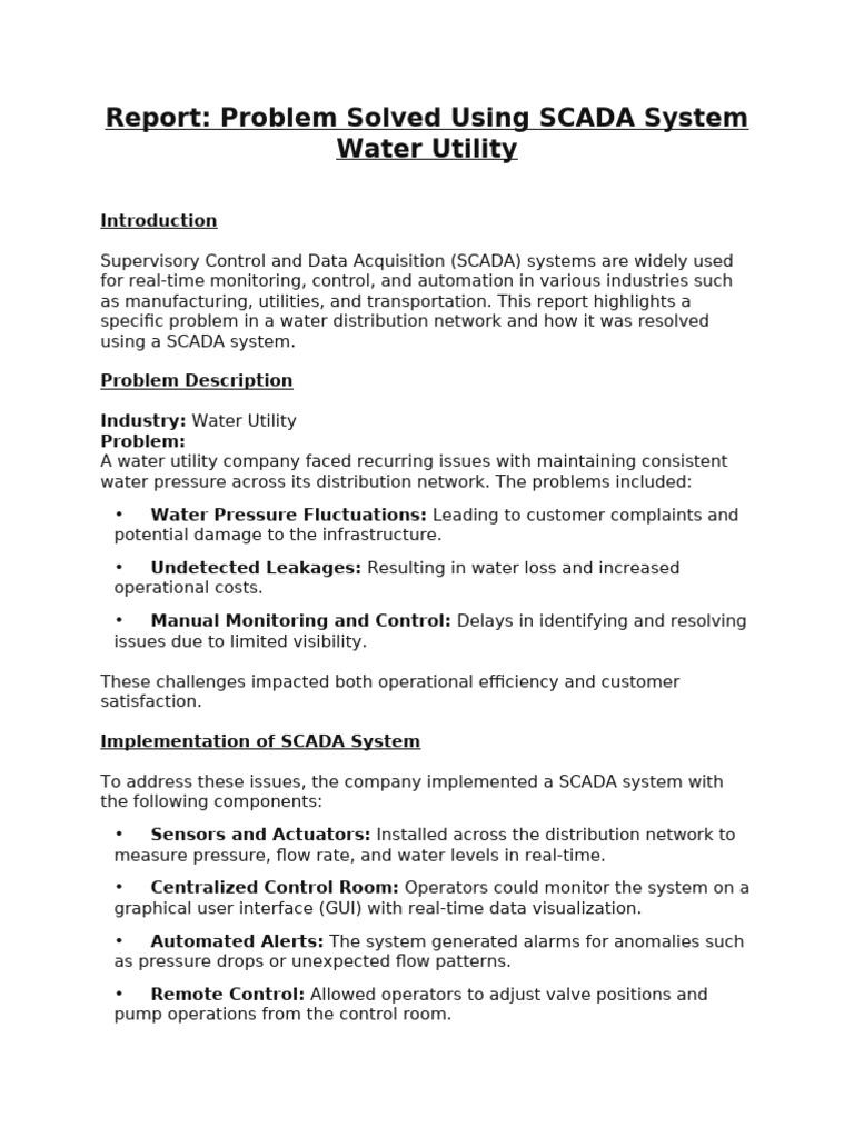 SCADA Solves Water Utility Issues | PDF | Scada | Computing