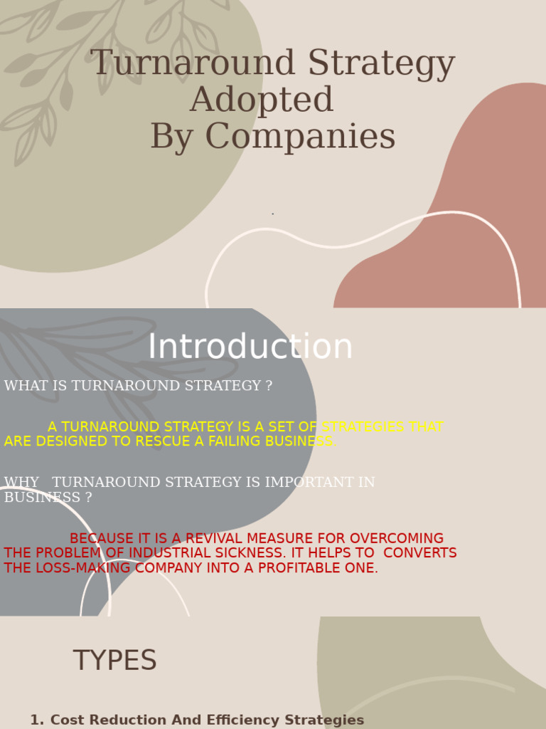 Turnaround Strategy | PDF