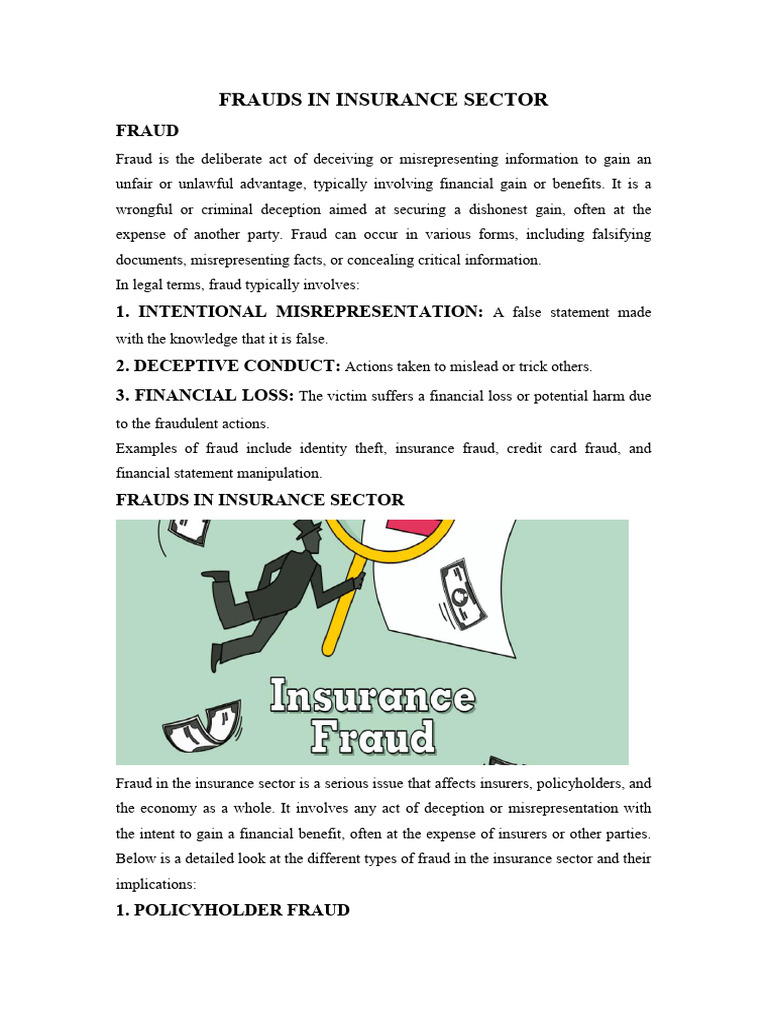 Frauds in Insurance Sector | PDF | Insurance | Fraud