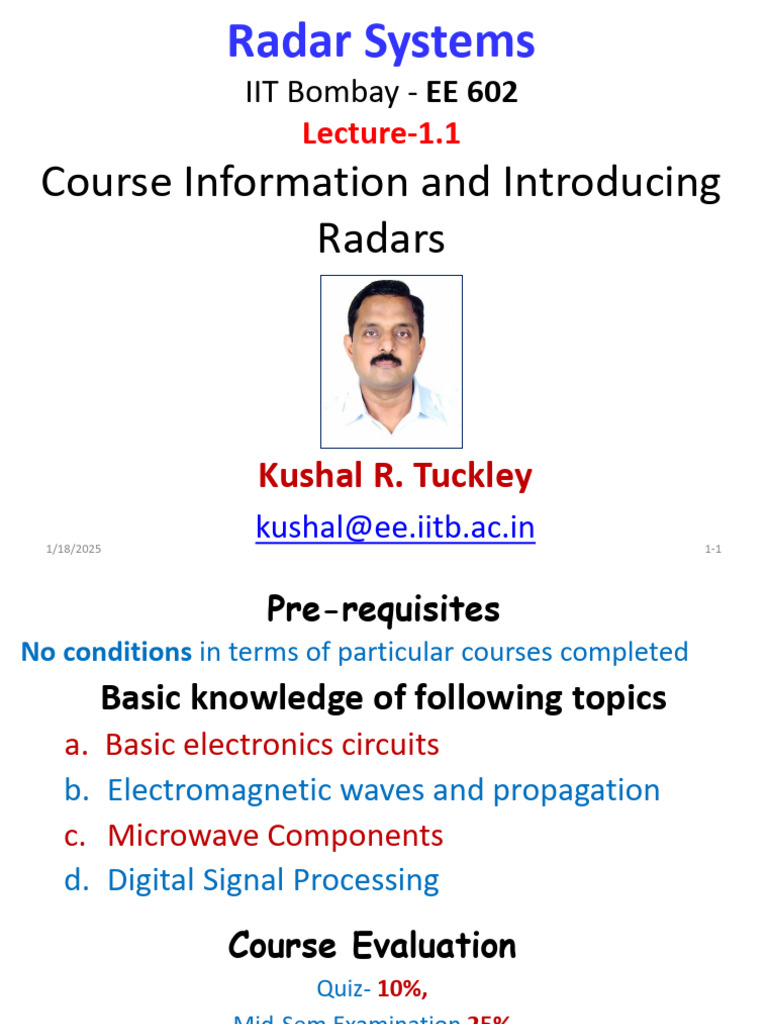 Introduction to Radar Systems Course | PDF | Radar | Radio