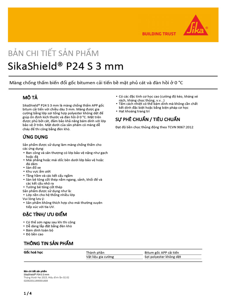 Sikashield p24 s3mm | PDF
