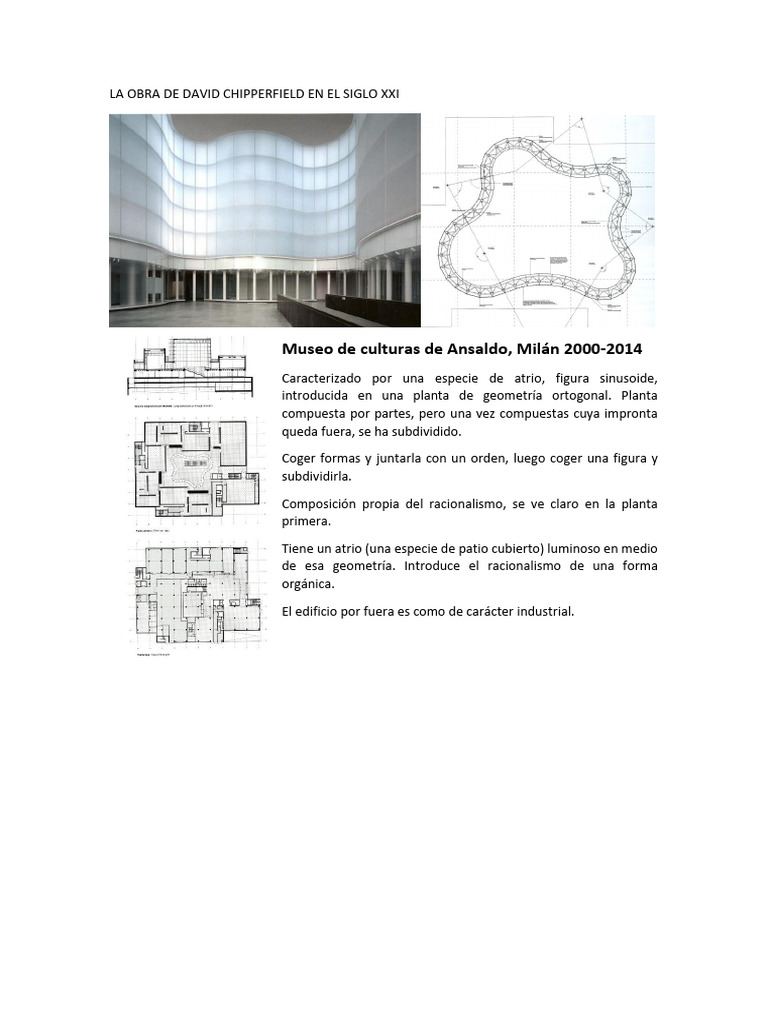 02.LA OBRA DE DAVID CHIPPERFIELD EN EL SIGLO XXI | PDF | edificio | Diseño arquitectonico