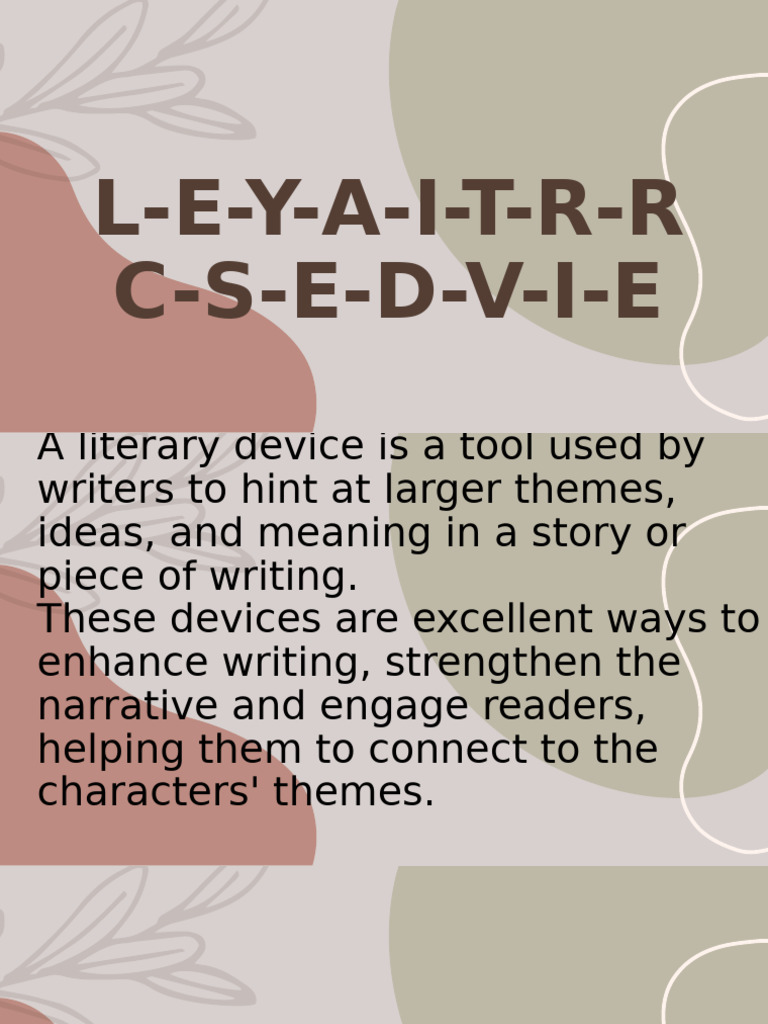 G10 WEEK 5-Literary Devices | PDF | Poetry
