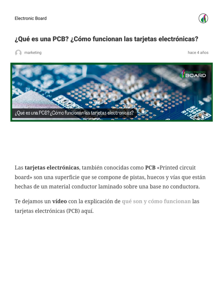 ¿Qué Es Una PCB - ¿Cómo Funcionan Las Tarjetas Electrónicas ...