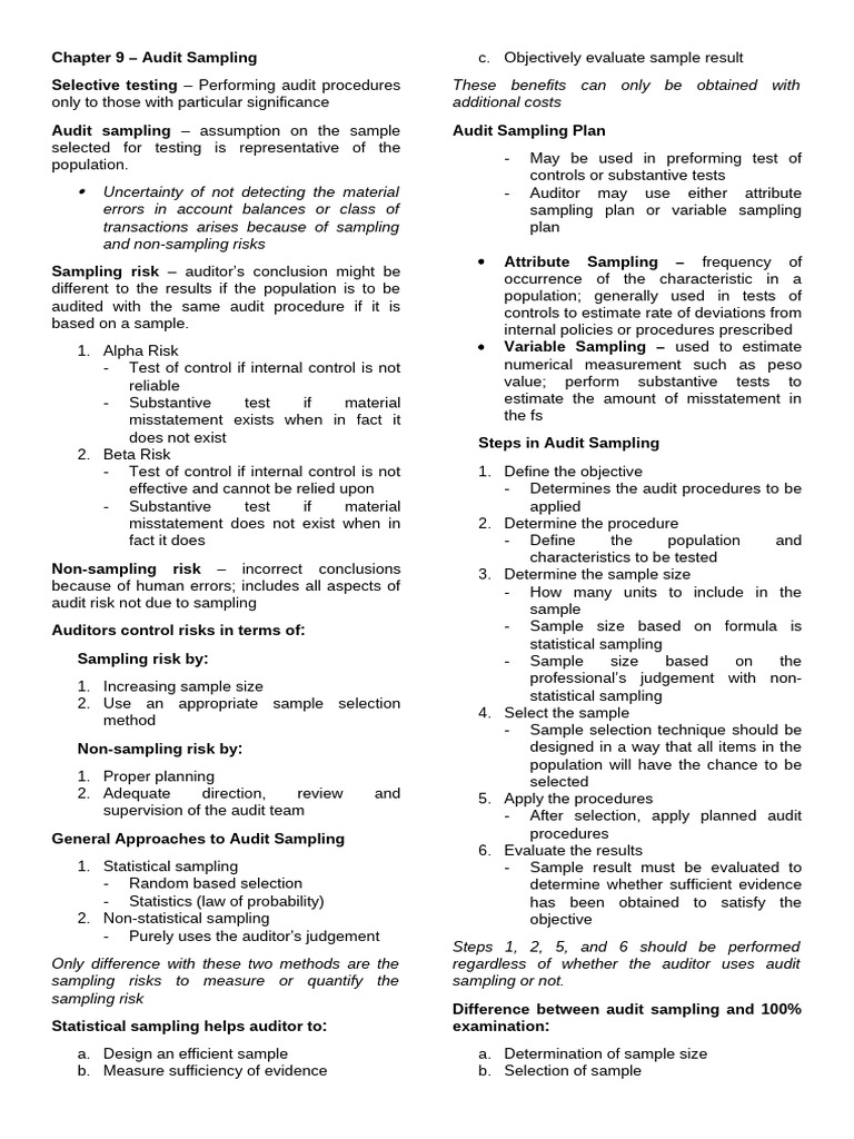 Audit Sampling and Ethics | PDF | Audit | Sampling (Statistics)