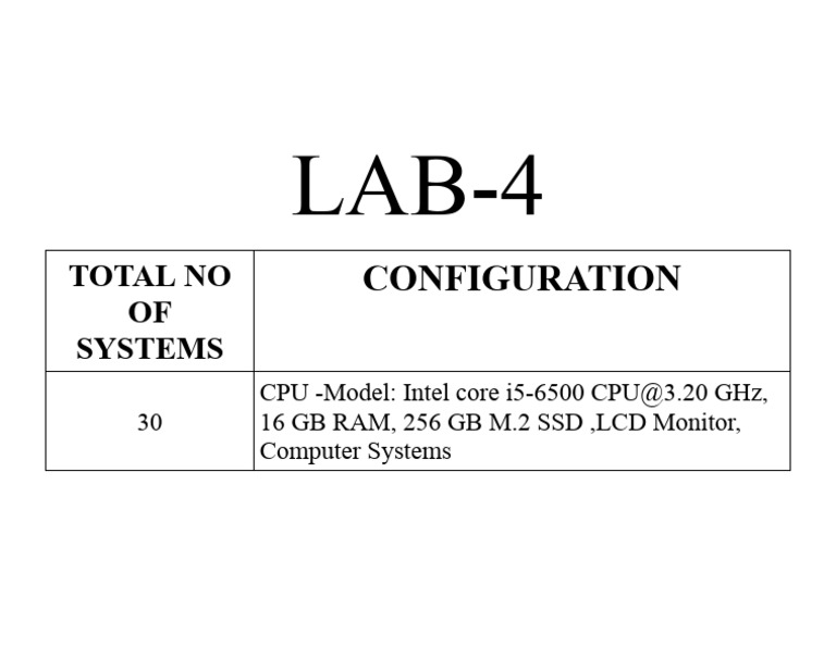 Intel i5-6500 System Specs Overview | PDF