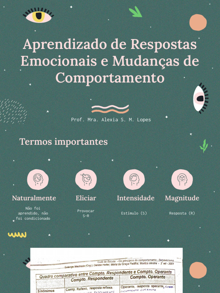 Aprendizado de Respostas Emocionais | PDF | Emoções | Aprendizado