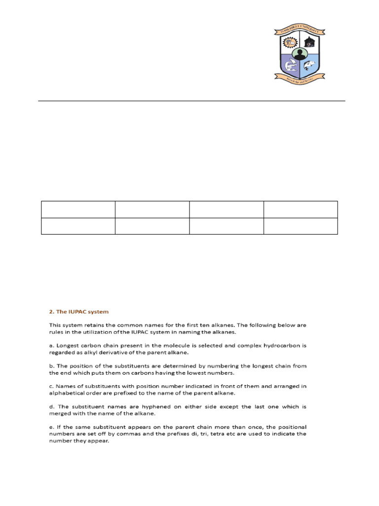 2013 CH 110 Assignment 1 - Question 1 Organic | PDF
