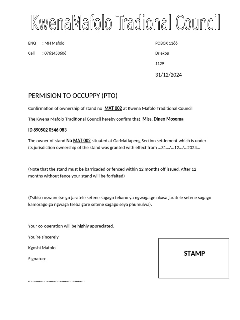 Mat 002 Mosoma Dineo Mat 002 | PDF