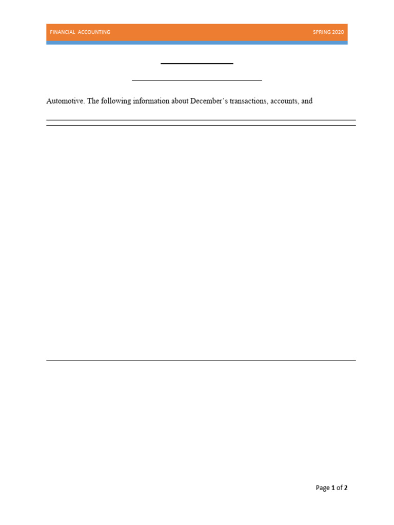 Comprehensive Accounting Cycle Project | PDF | Expense | Financial ...