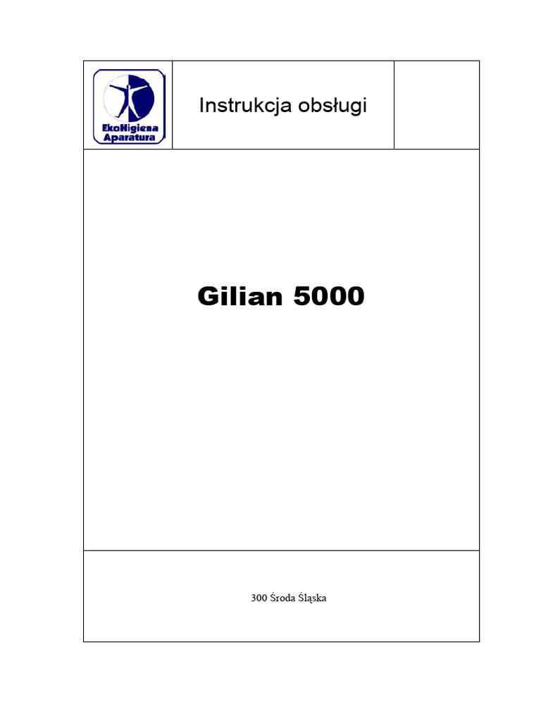 Instrukcja Obsugi Gilian 5000 Nowa | PDF