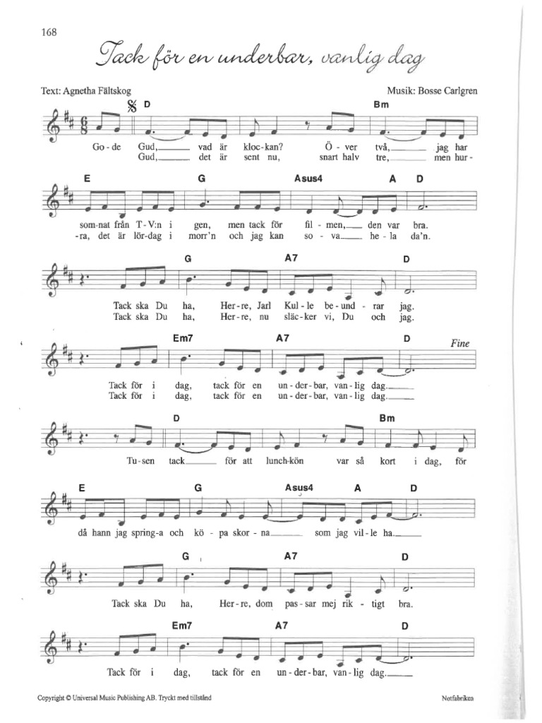 Tack För Idag Tack För en Underbar Dag | PDF