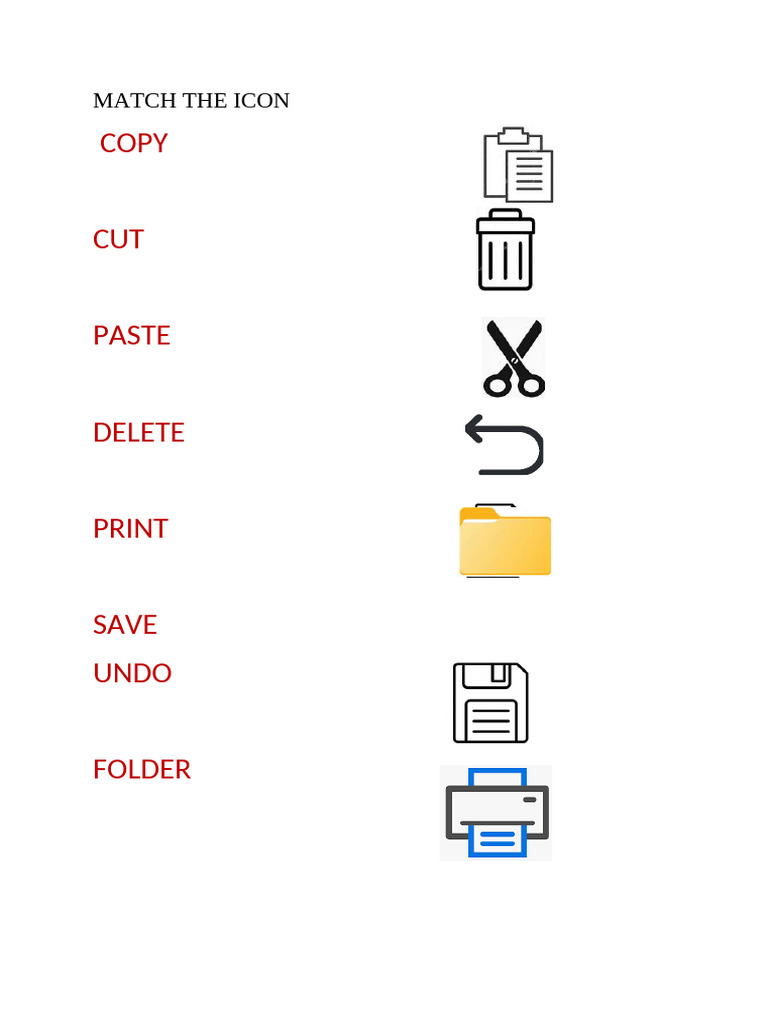 Match The Icon | PDF
