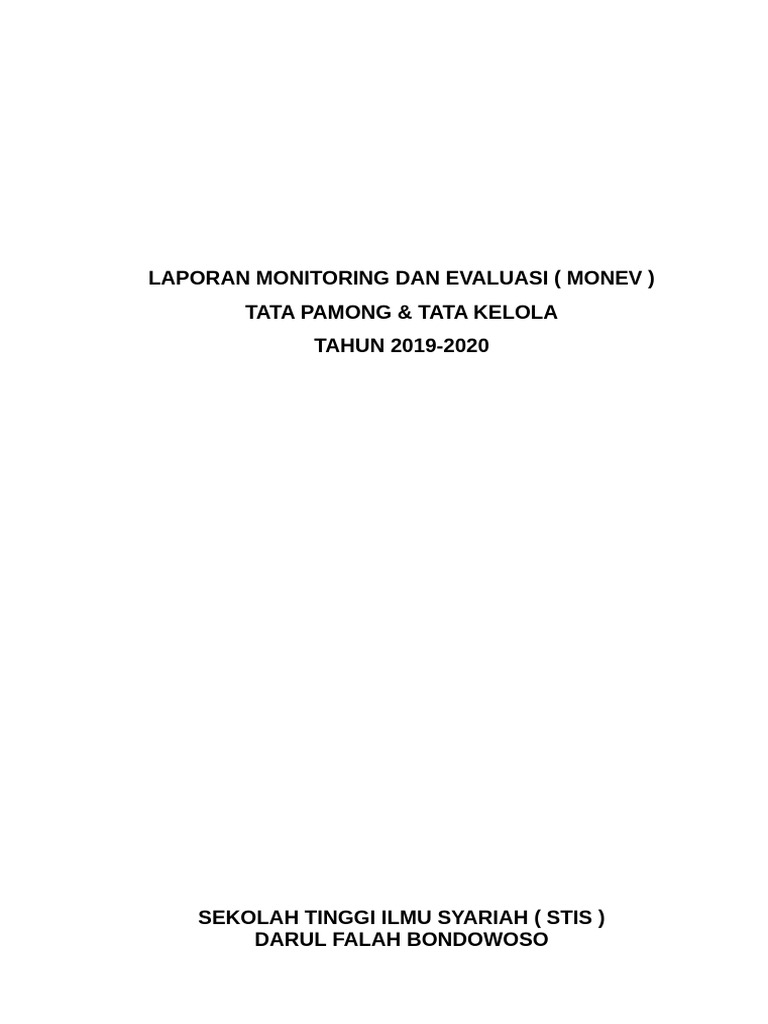 MONEV TATA PAMONG DAN TATA KELOLA Fix | PDF