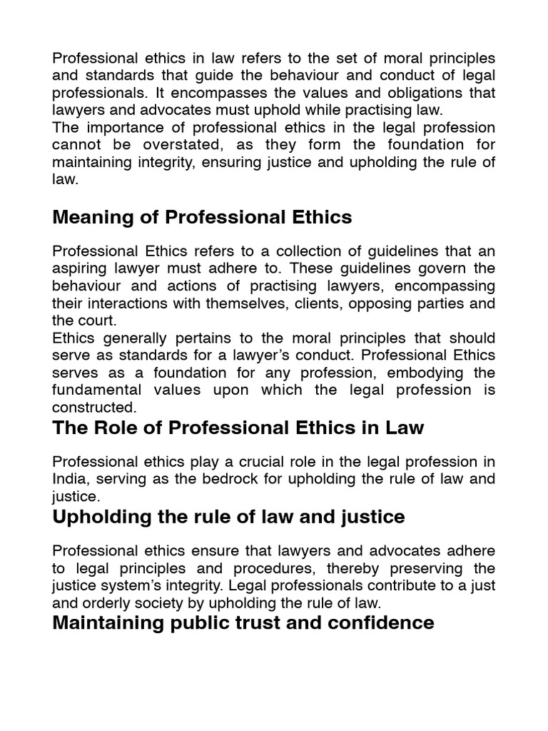 ethics law | PDF | Professional Ethics | Advocate