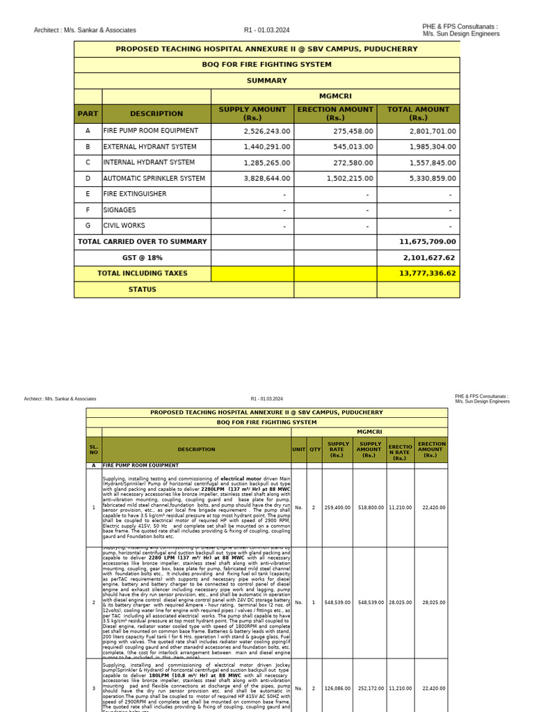 Fire_Quotation | PDF | Pump | Engines