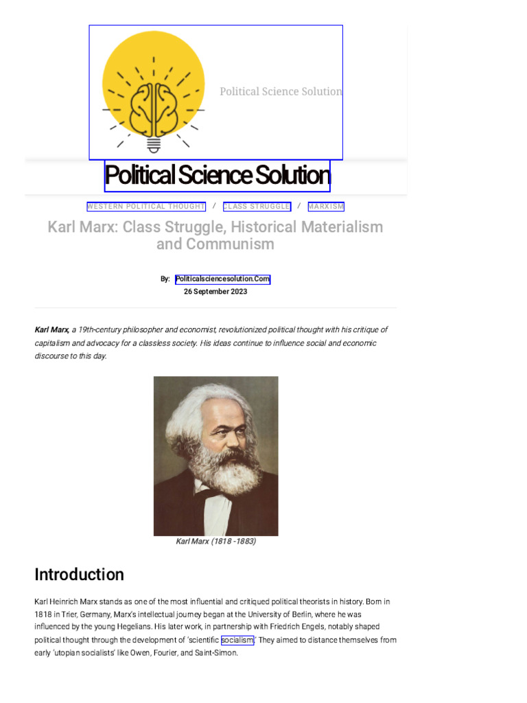 Understanding Marx's Class Struggle Theory | PDF | Karl Marx | Marx's ...