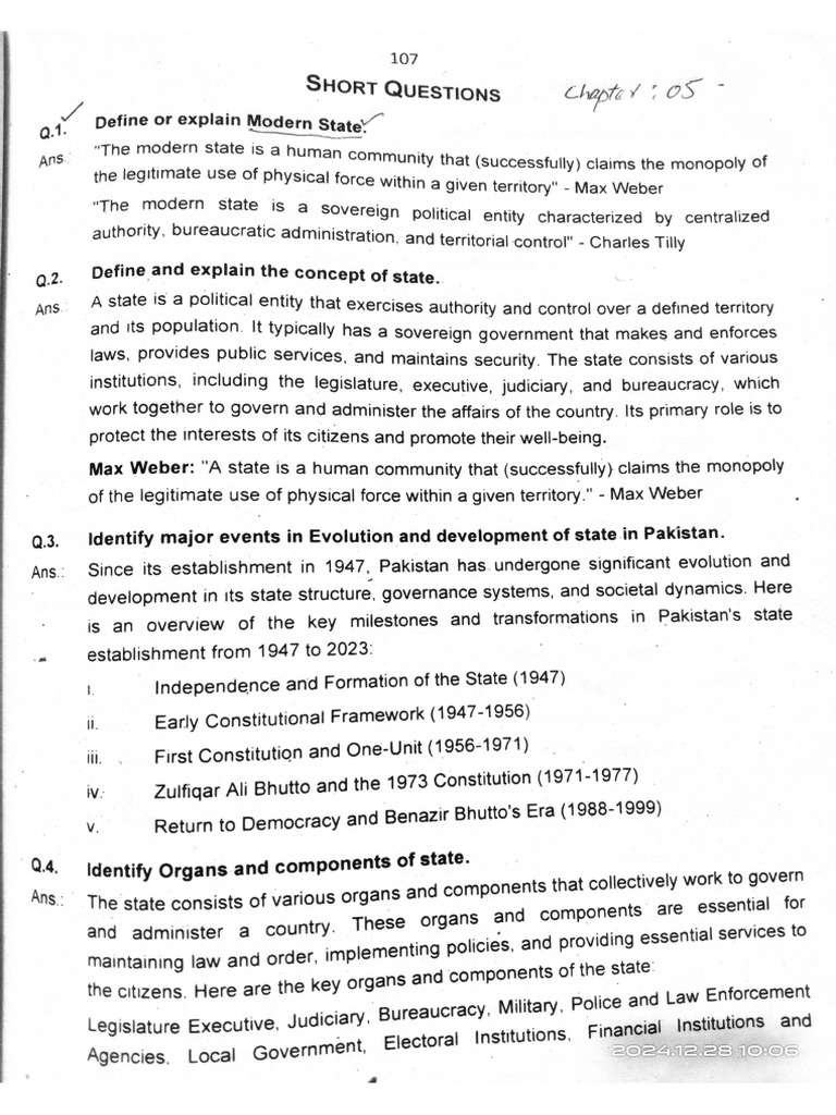 Modern State... Question.? | PDF