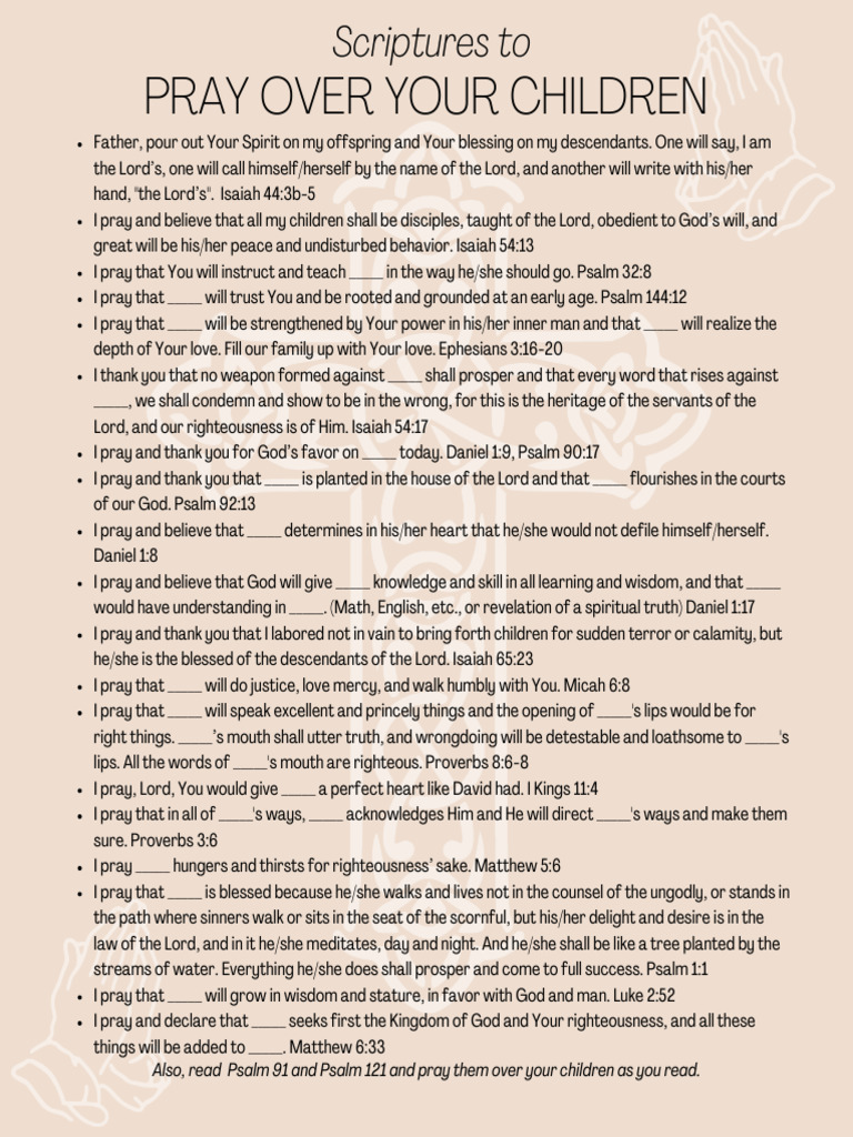 Scriptures Declarations For Parents | PDF | Jesus | Epistle To The ...