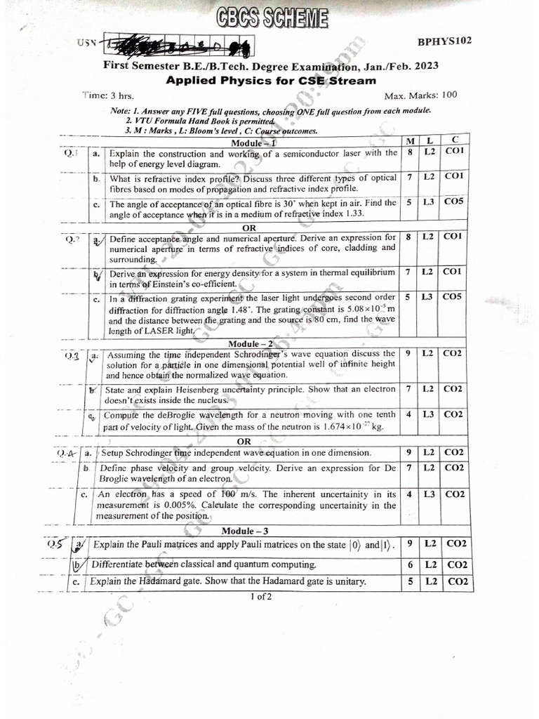 1ST & 2ND SEM ALL 2023 VTU EXAM EXTERNAL QUESTION PAPER OF CSE, IES ... 1ST & 2ND SEM ALL 2023 VTU EXAM EXTERNAL QUESTION PAPER OF CSE, IES ...
