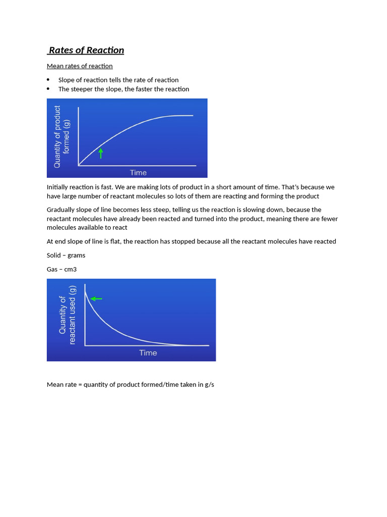 Aqa Gcse Combined Science Higher Chemistry P2 | PDF | Reaction Rate ...