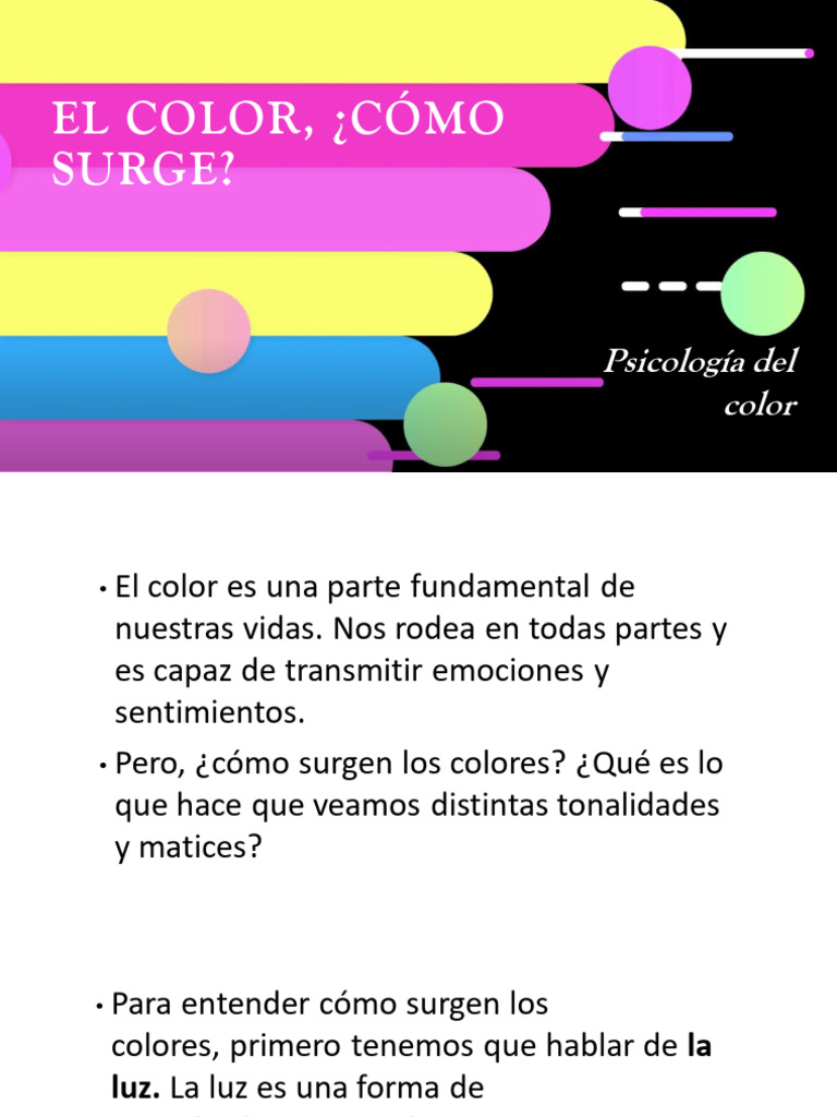 Psicología del Color y su Impacto | PDF | Color | Ligero