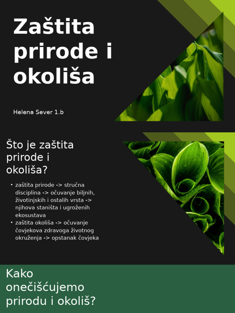 Zaštita prirode i okoliša aaa | PDF