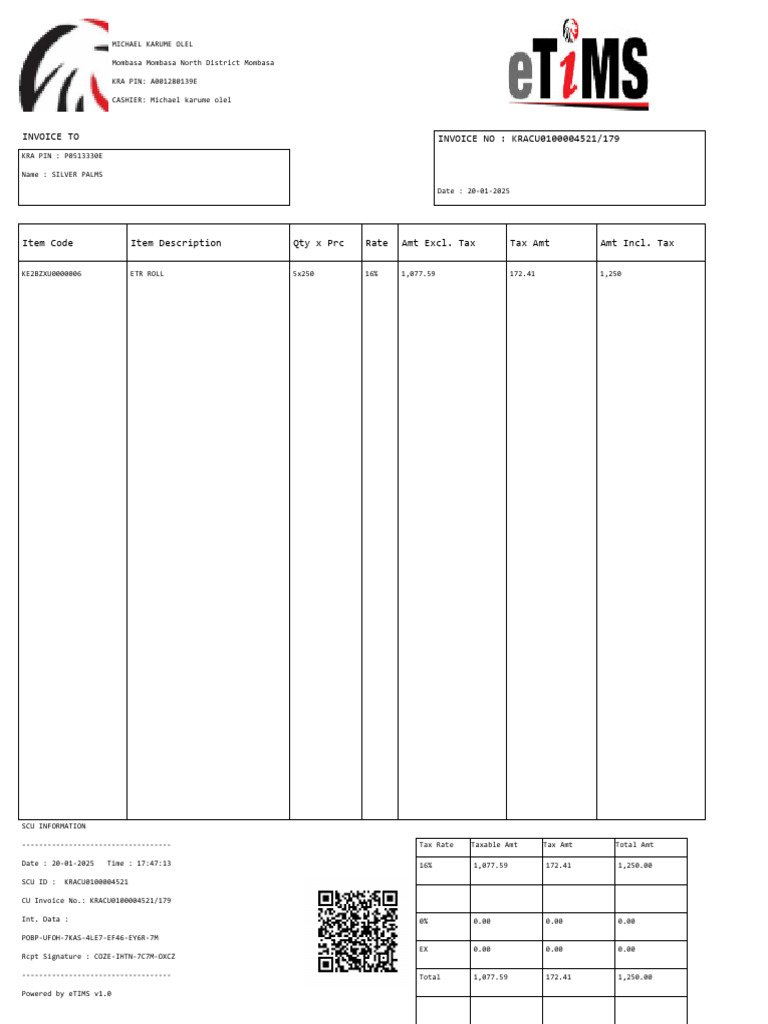 SILVER PALMS 1250 Etr Rolls | PDF