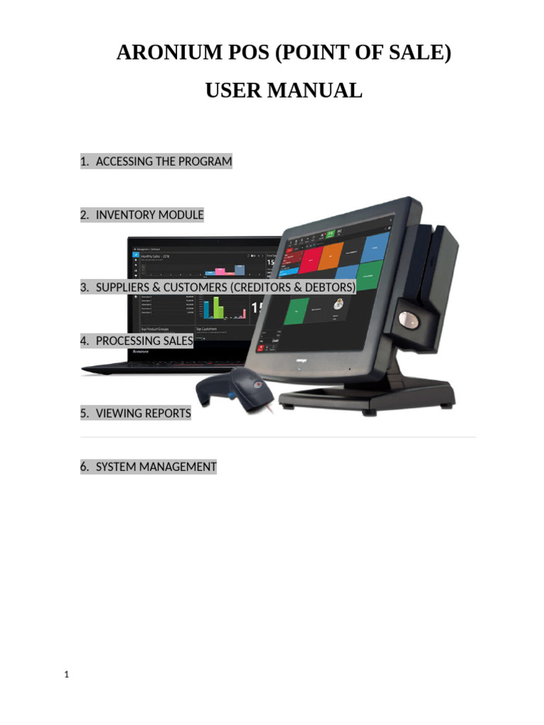 Aronium Pos Manual | PDF | Receipt | Superuser