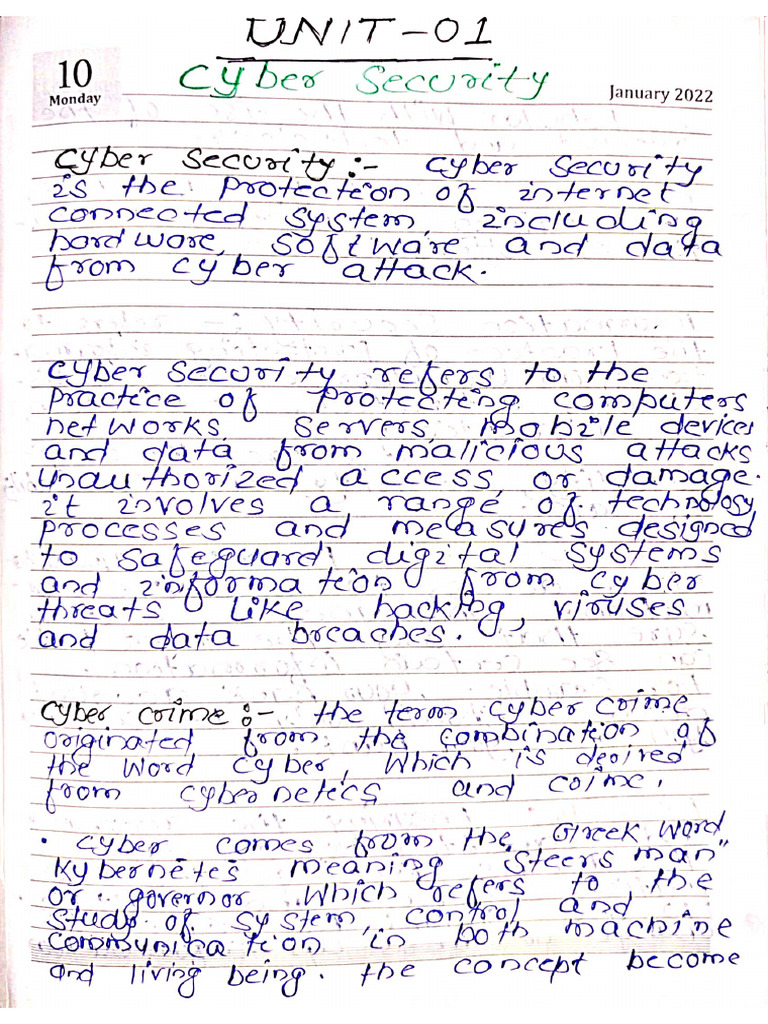 Cyber Security Unit 1 Pdf