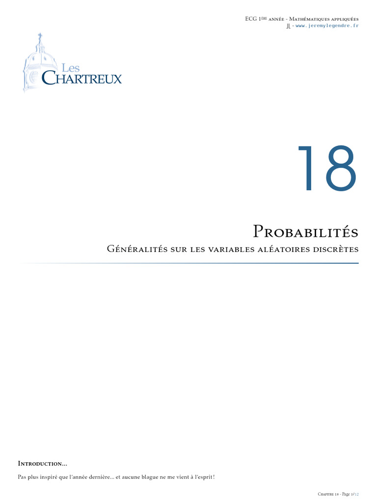 Formule de Koenig-Huygens expliquée | PDF | Loi de probabilité | Hasard