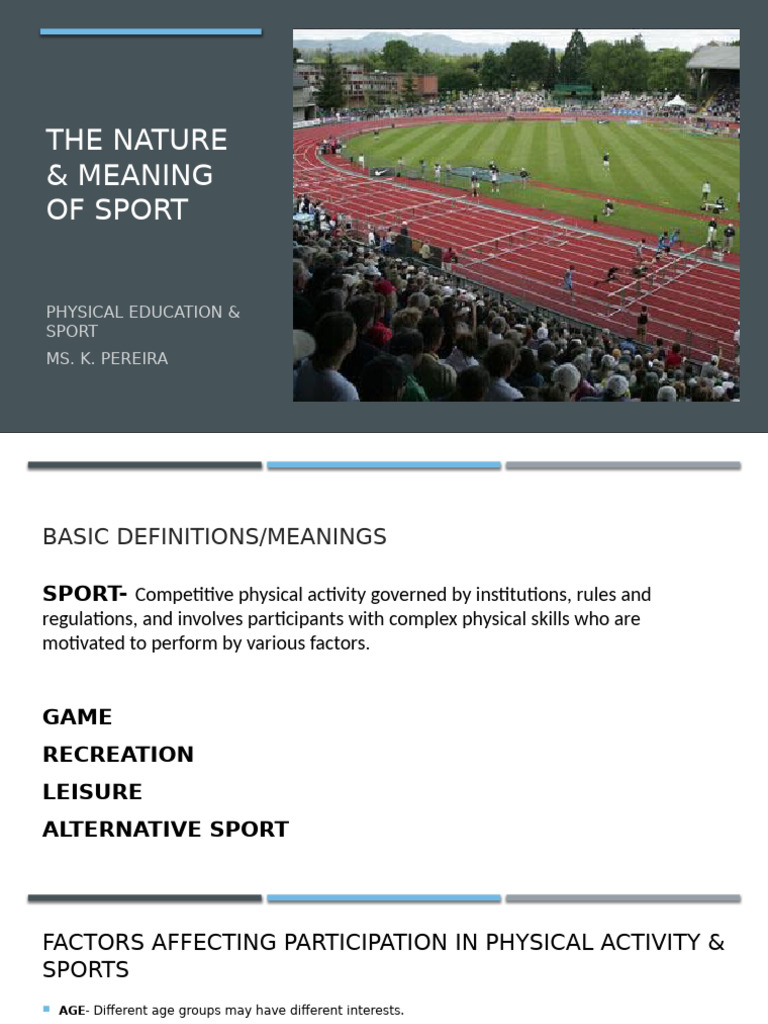 Understanding Sports: Definitions & Types | PDF | Gymnastics | Sports