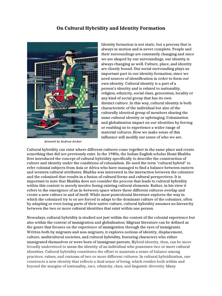Cultural Hybridity and Identity Dynamics | PDF | Identity (Social ...