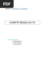Compte Rendu TP Optique - Focométrie | PDF | Optique