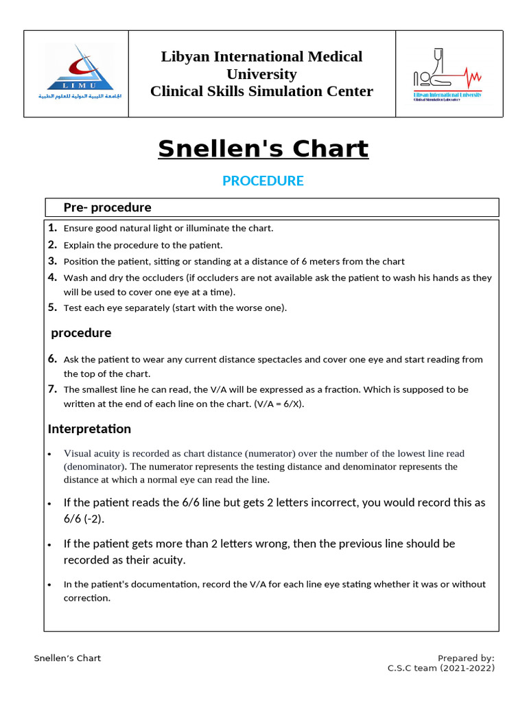 Snellen's Chart Updated 2024 | PDF | Visual Acuity | Visual System