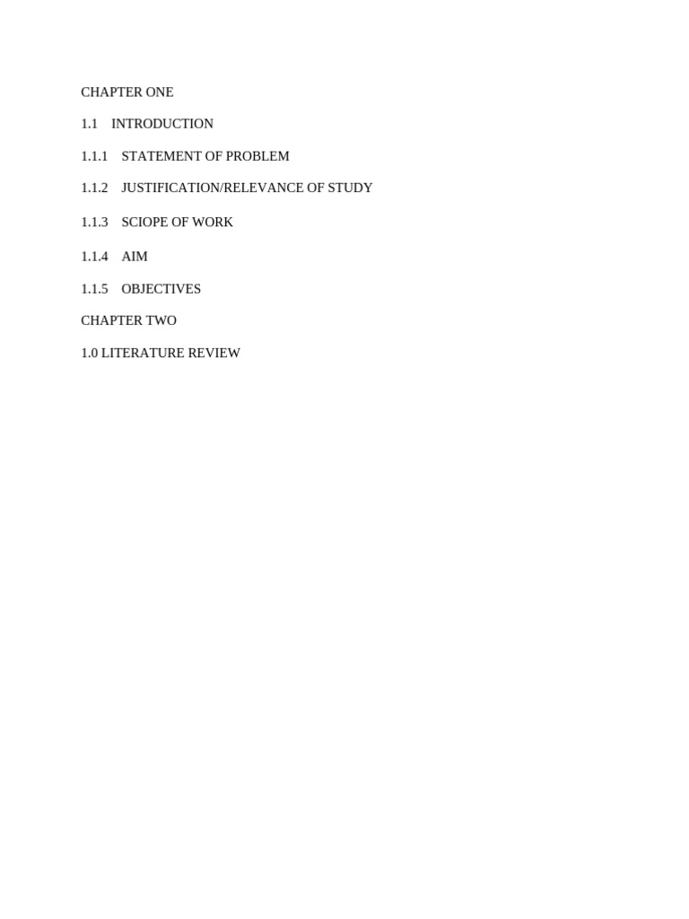 Project Writing Outline | PDF