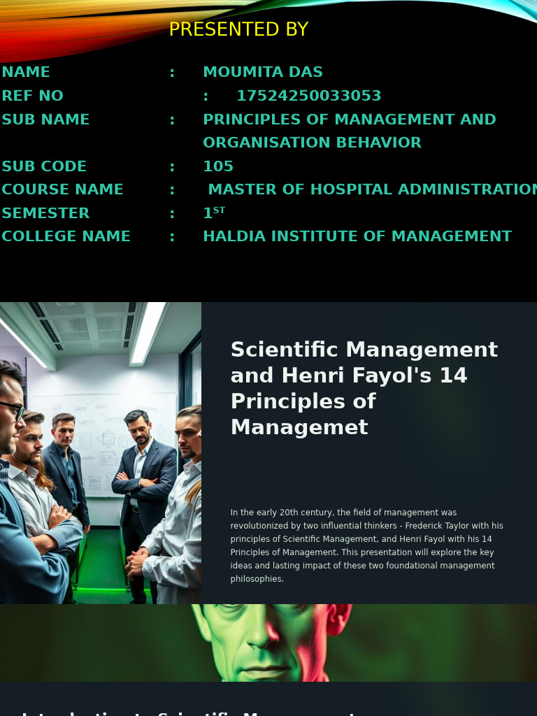 Scientific Management and Henri Fayols 14 Principles of Managemet | PDF ...