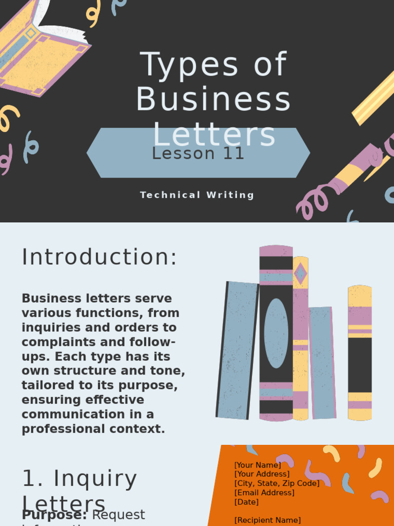 Lesson 11 - Types of Business Letters | PDF