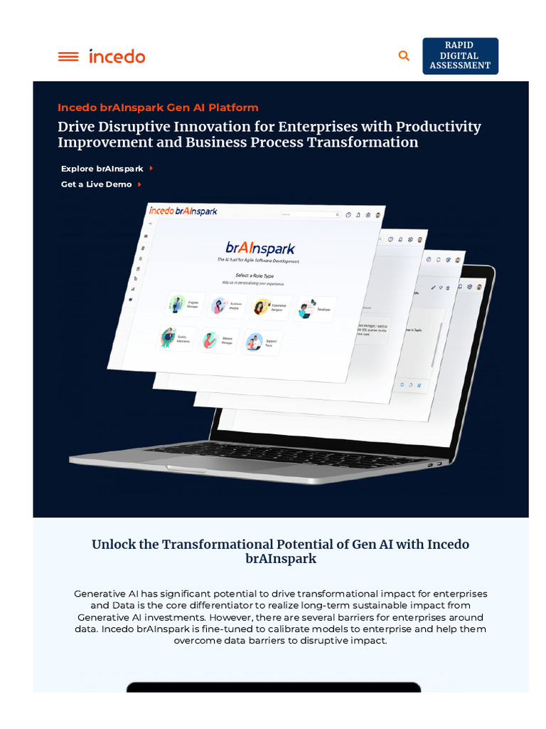 WWW Incedoinc Com Incedo Brainspark Gen Ai Platform ... | PDF | Artificial Intelligence ...